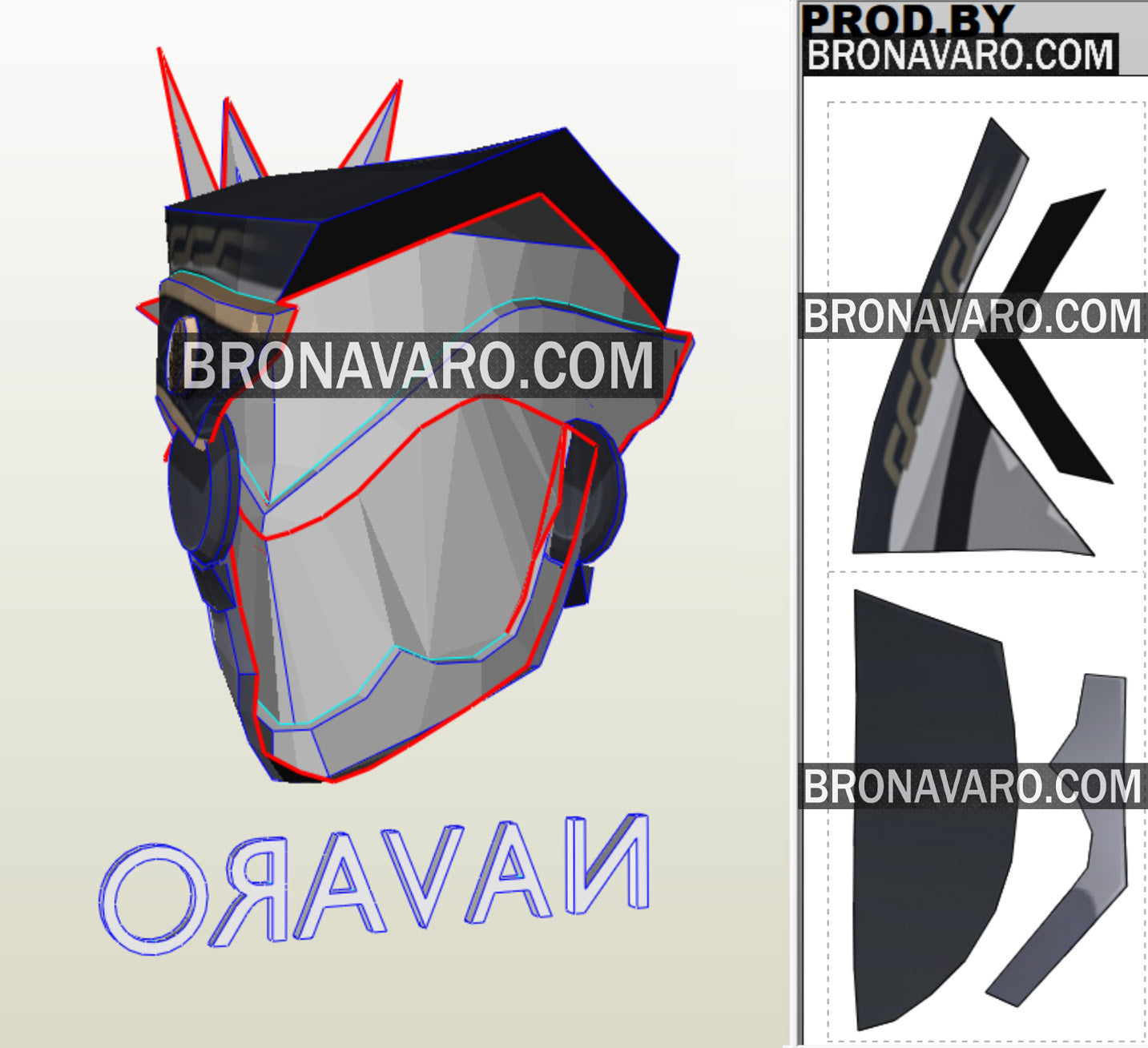 CAPITANO Helmet (Foam Template) - Genshin Impact Pepakura – NAVARO