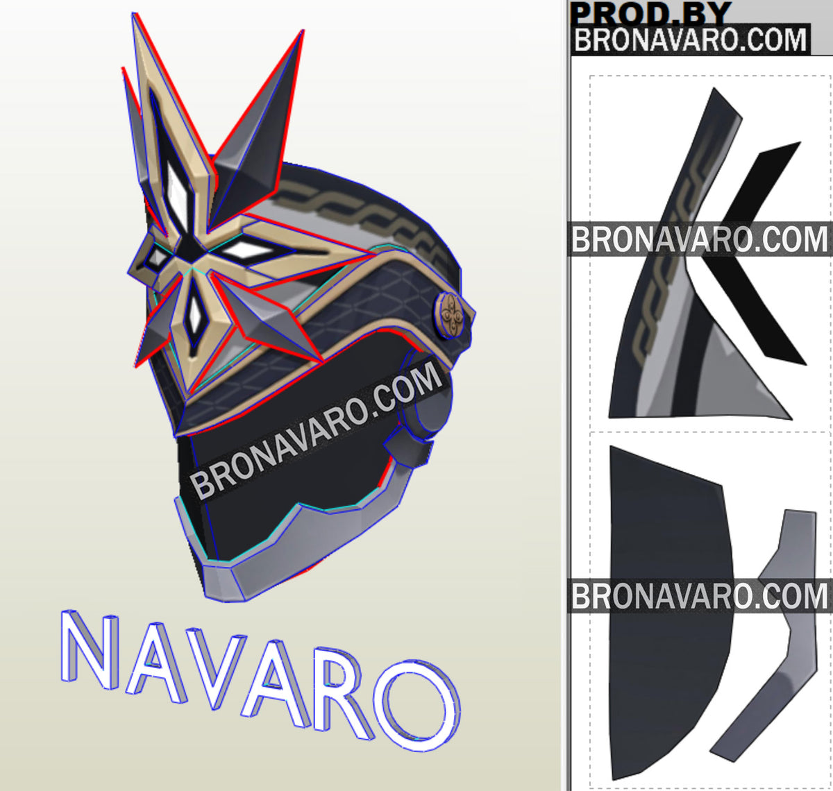 CAPITANO Helmet (Foam Template) - Genshin Impact Pepakura – NAVARO
