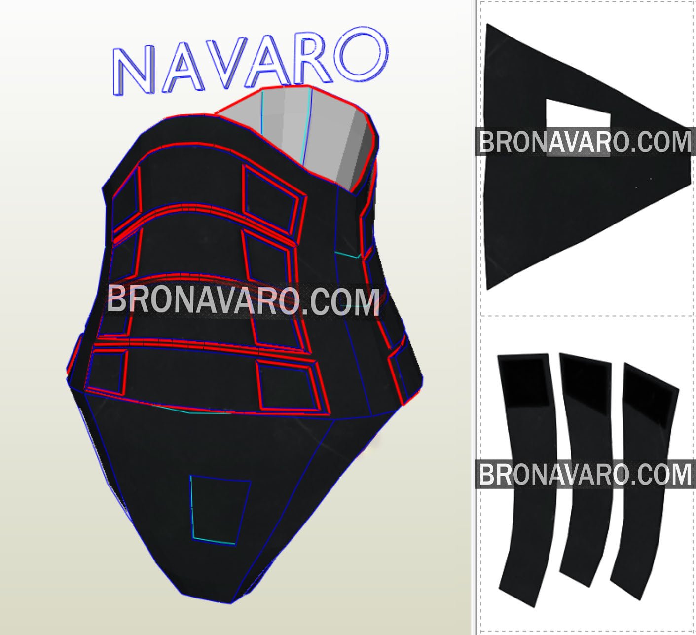 ROBOCOP Armor (Female Version) - Eva Foam Templates – NAVARO