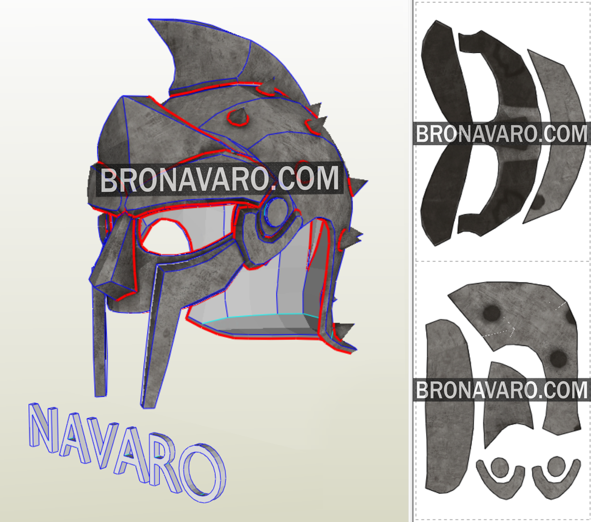GLADIATOR Armor (Foam Template) - Maximus Armor Pepakura – NAVARO