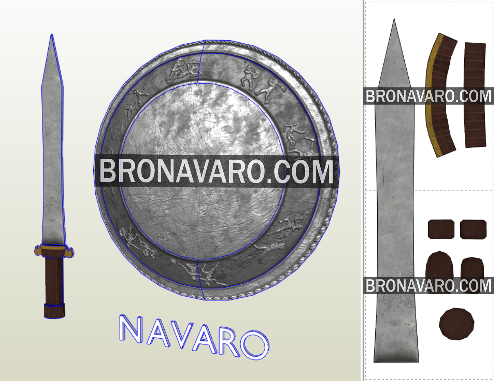 GLADIATOR Armor (Foam Template) - Maximus Armor Pepakura – NAVARO