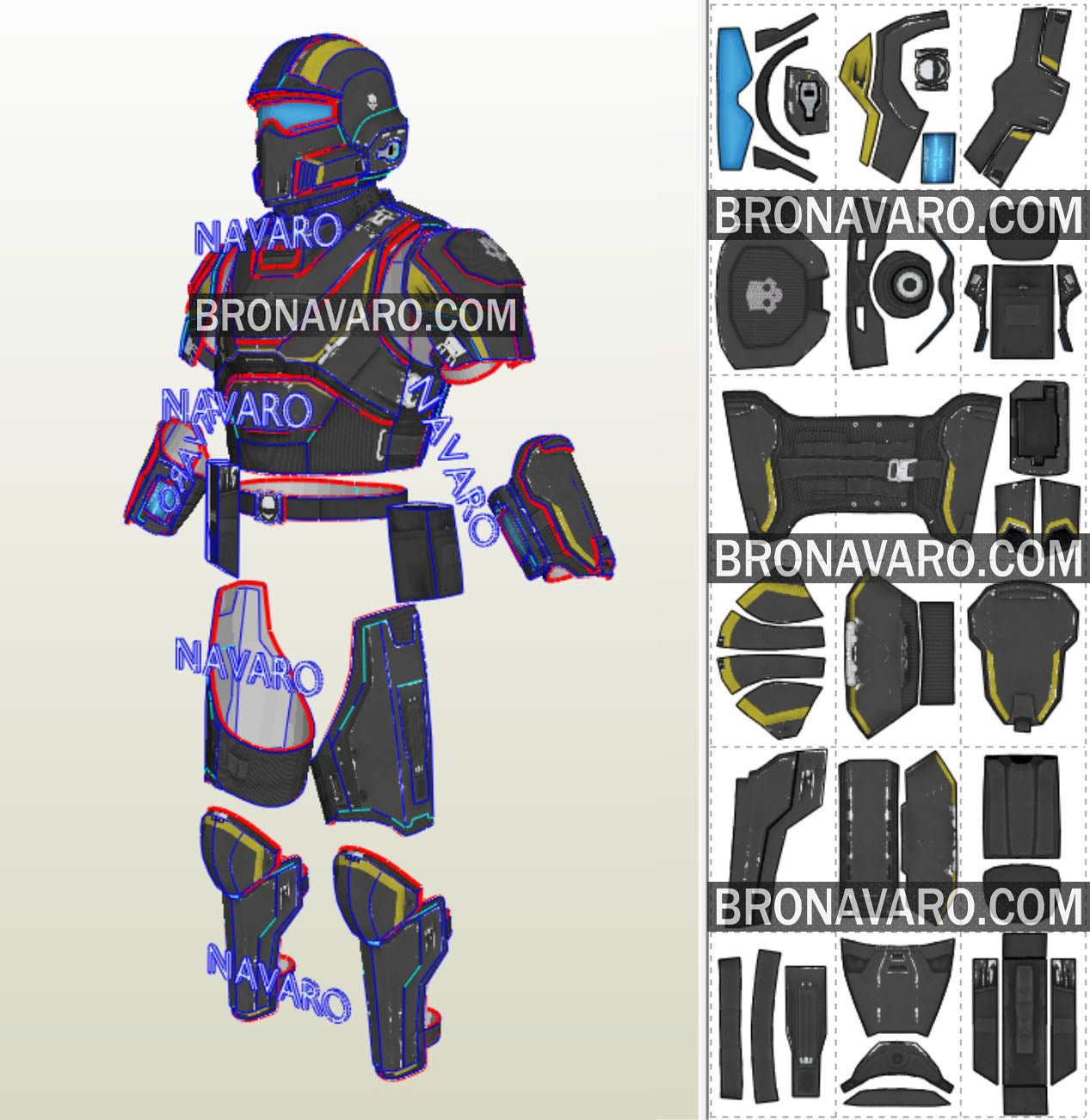HELLDIVERS Armor (Foam Template) - Helldivers Armor Pepakura – NAVARO