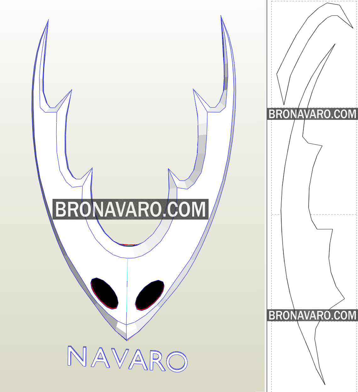 PURE VESSEL Mask Foam Template | Hollow Knight Cosplay Pattern PDF – NAVARO
