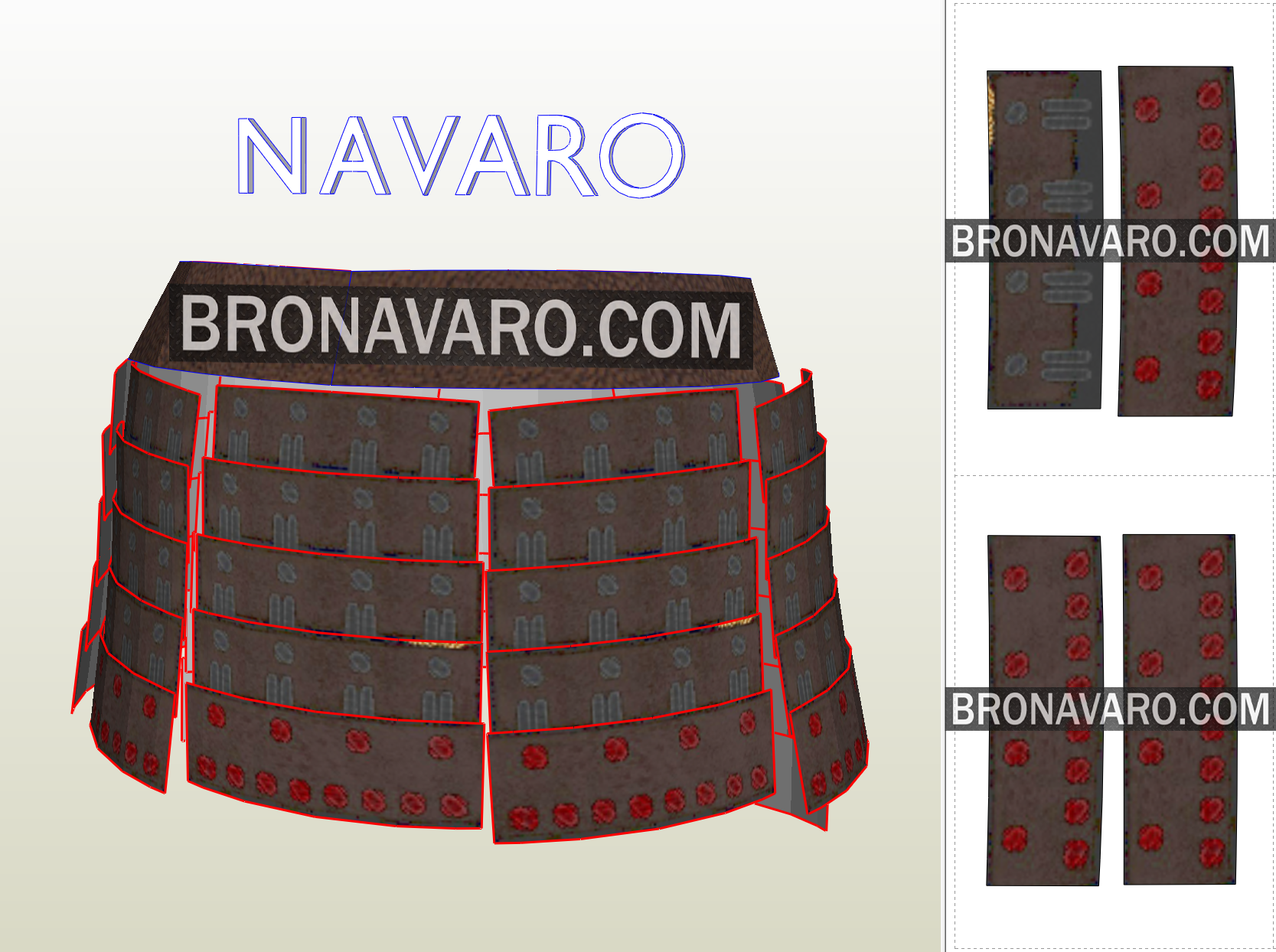 SAMURAI Armor (Foam Template) - Samurai Shogun Armor Pepakura – NAVARO