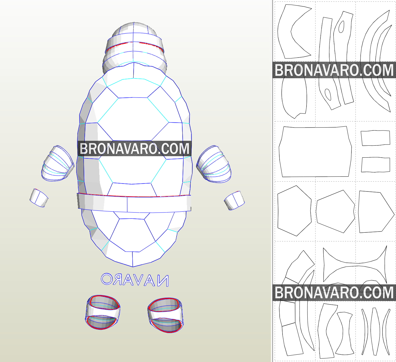 TMNT Cosplay Armor Template - Ninja Turtles Pepakura – NAVARO