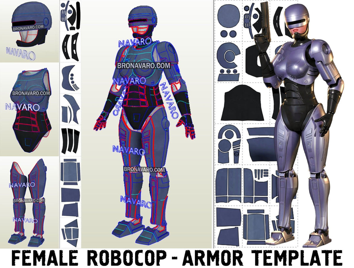 ROBOCOP Armor (Female Version) - Eva Foam Templates – NAVARO