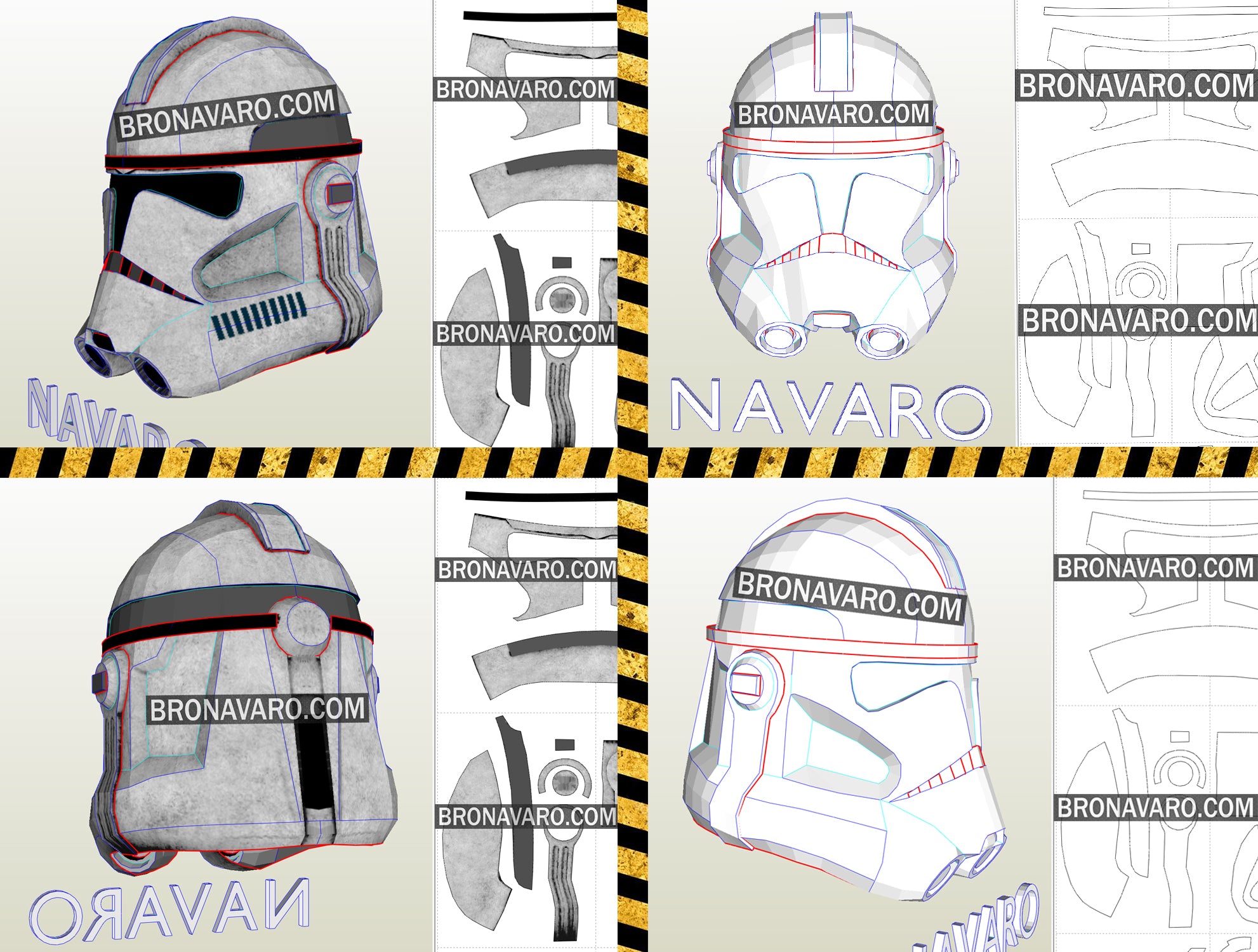 Clone Trooper Phase 2 Helmet (Foam Template) | Captain Rex Pepakura ...