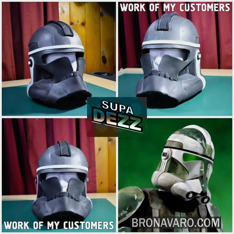Clone Trooper Phase 2 Helmet (Foam Template) | Captain Rex Pepakura ...