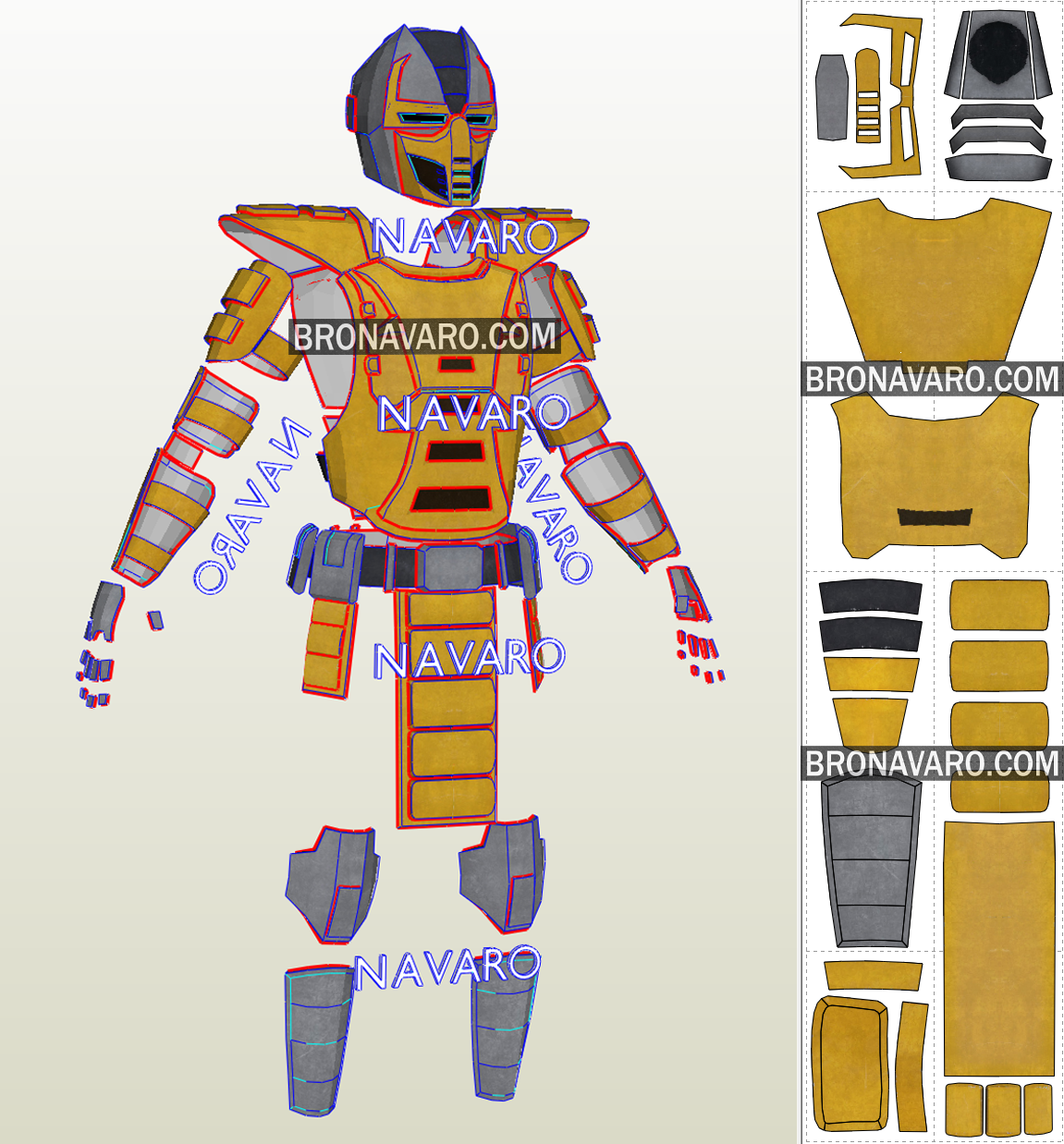 CYRAX Cosplay Armor Template - Mortal Kombat Pepakura – NAVARO