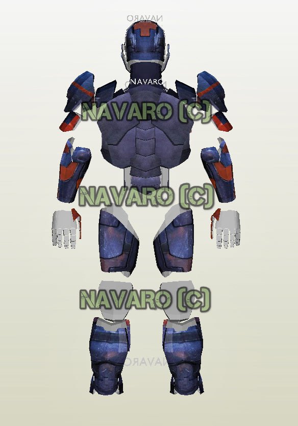 Deathstroke Full Armor (Eva Foam Template) - Deathstroke Armor Pepakura ...