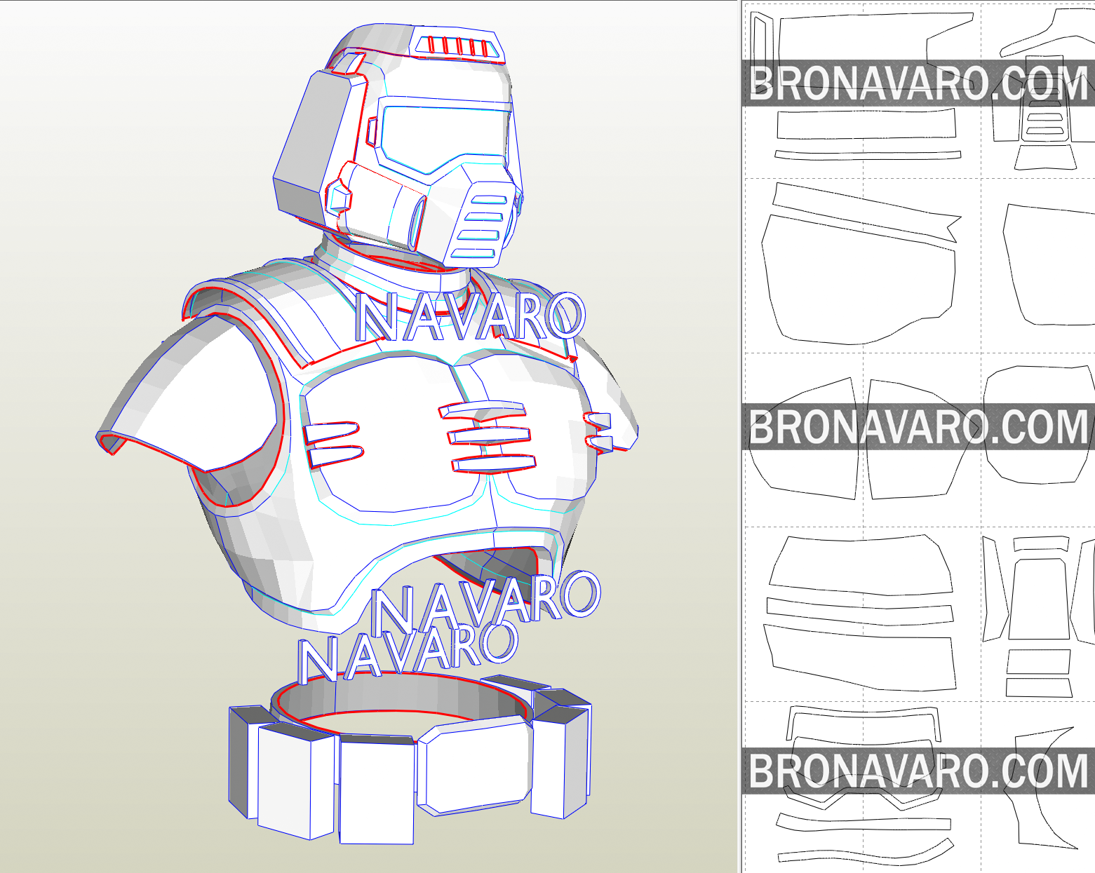 DOOM Guy Classic Armor (Foam Template) - Doom Pepakura Armor – NAVARO