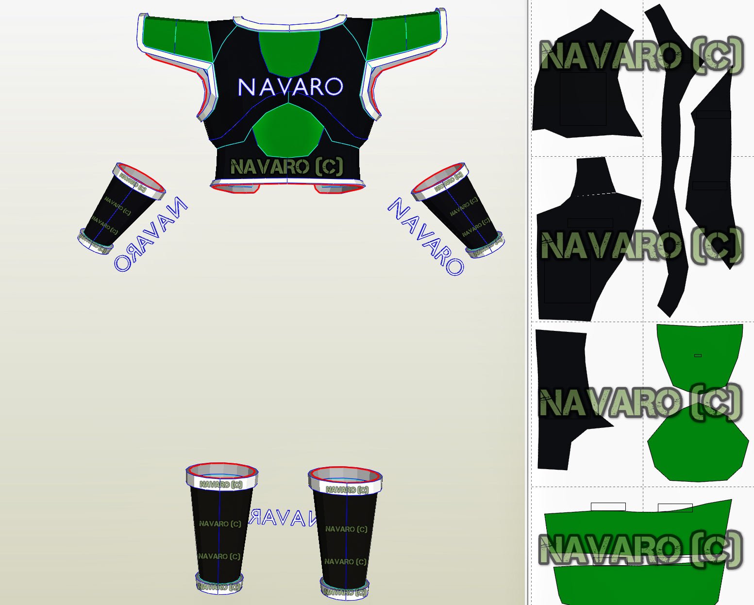 BROLY Armor ( Foam Template ) Saiyan Cosplay | Broly Armor Pepakura ...