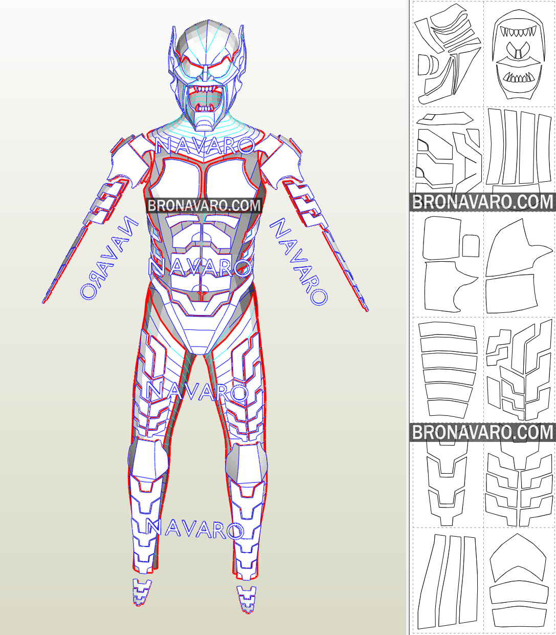 GREEN GOBLIN Cosplay Armor Template - Green Goblin Pepakura – NAVARO