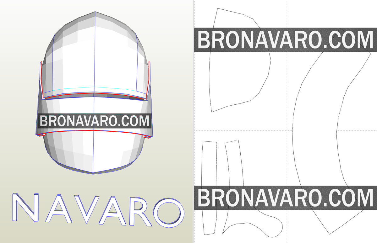 Medieval Knight Helmet Template