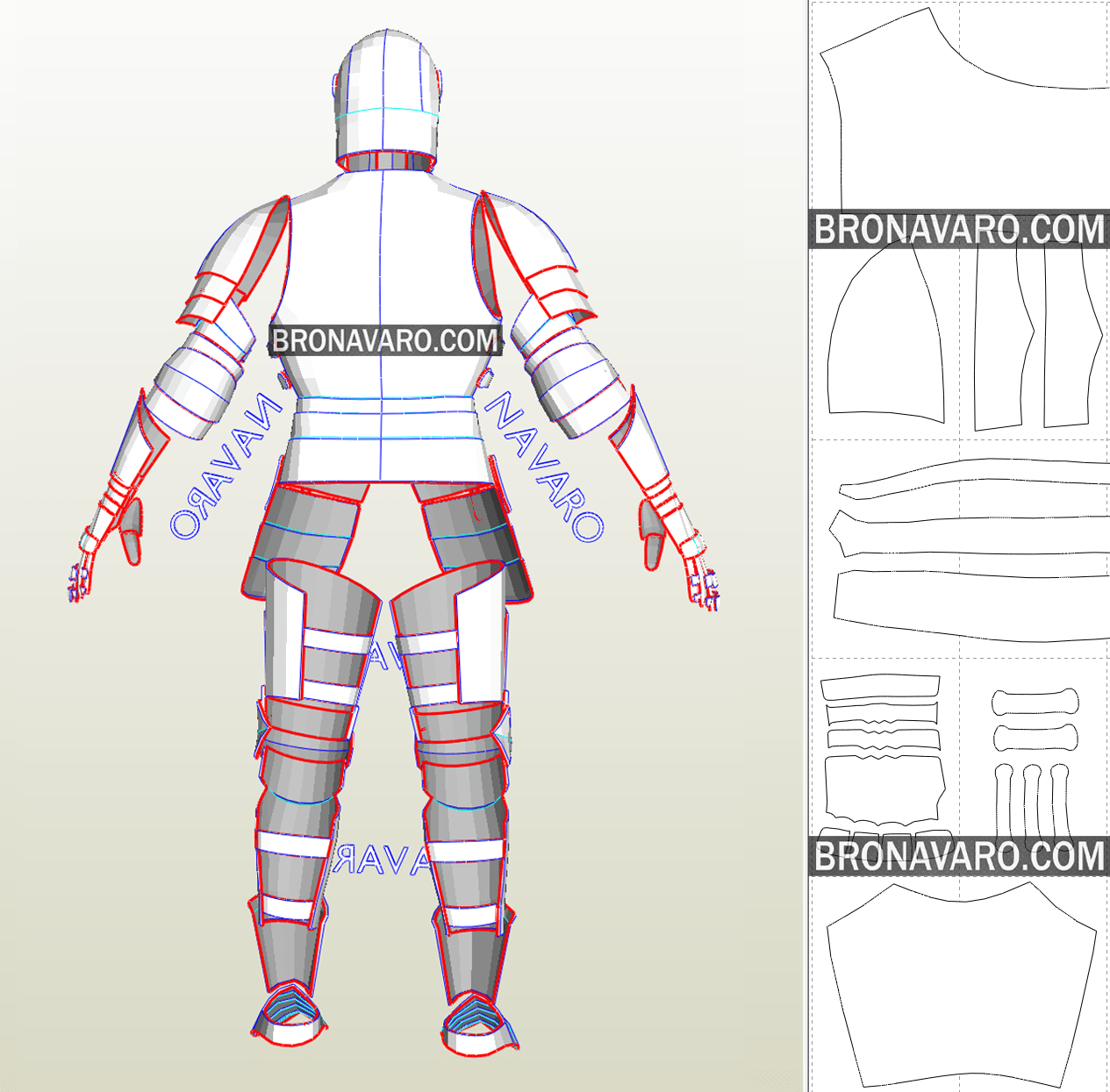 Knight Cosplay Armor Template - Larp Plate Armor Pepakura – NAVARO