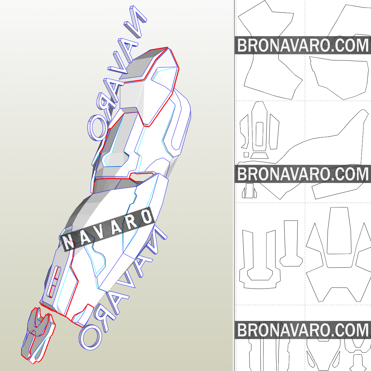 HALO 3 Cosplay Armor Template - Master Chief Full Armor Pepakura – NAVARO