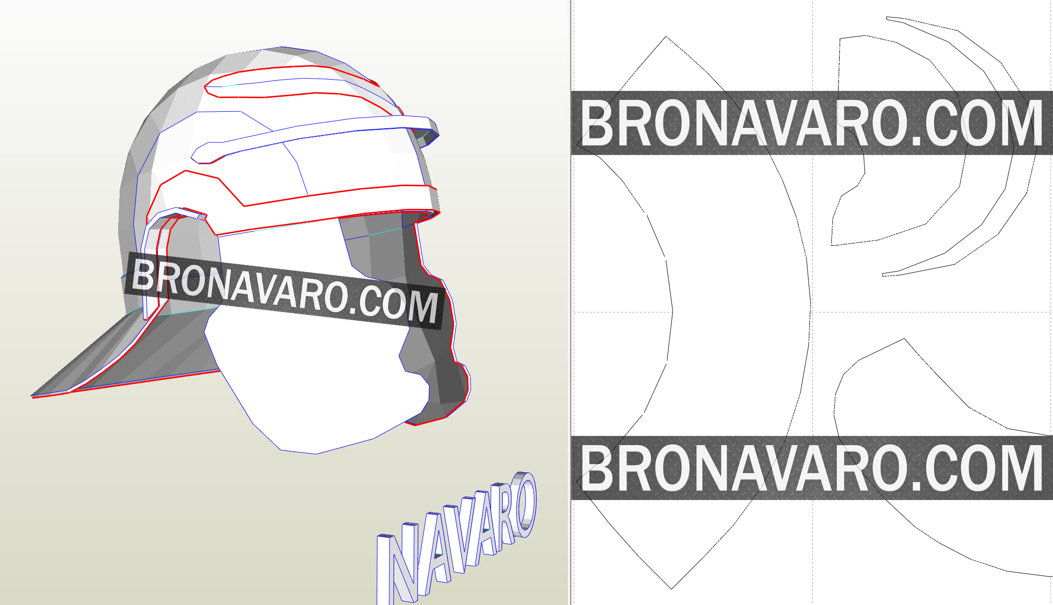 ROMAN HELMET Printable Template PDF / PDO - Roman Imperial Helmet ...