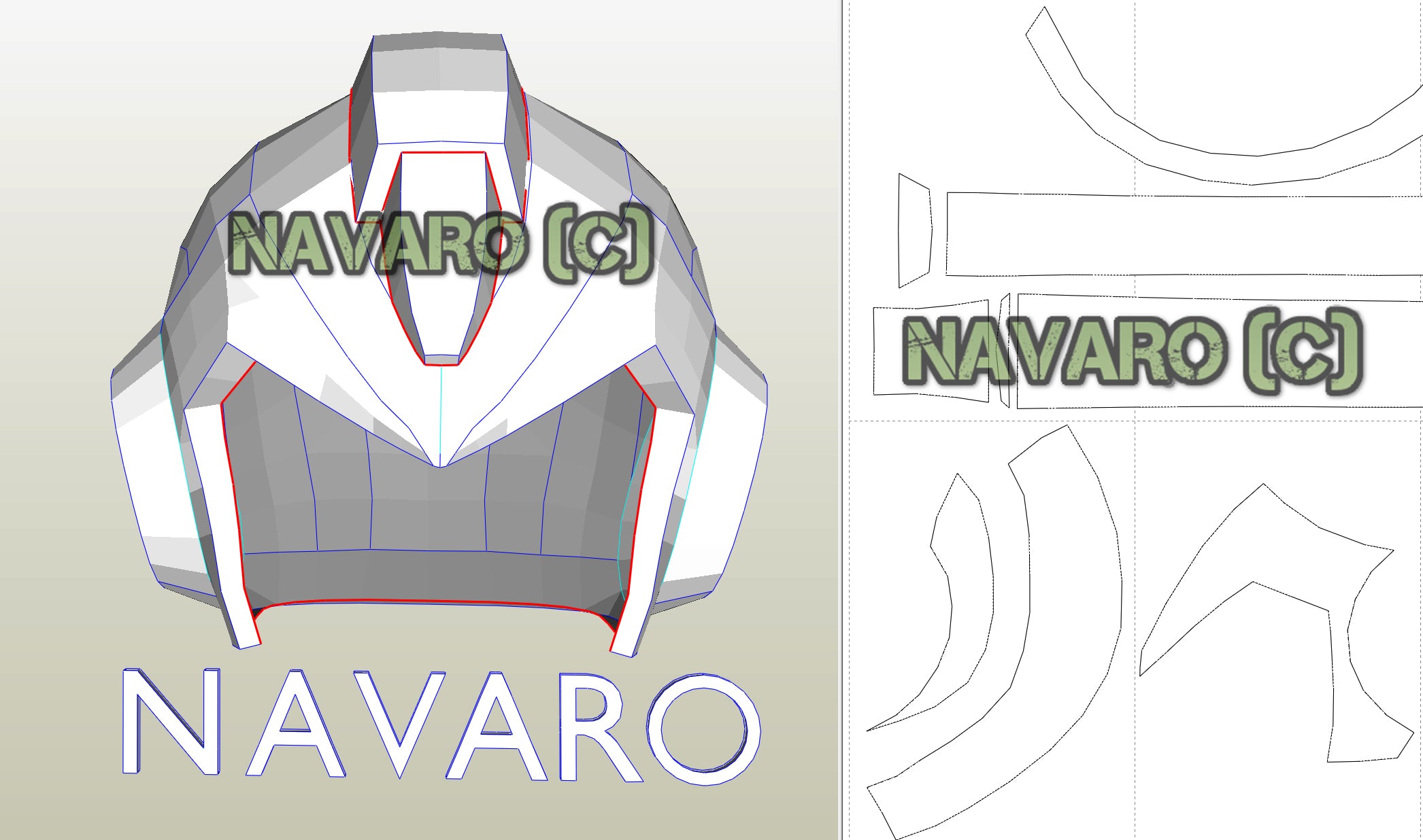 MEGA MAN Helmet Template | Mega Man Pepakura – NAVARO