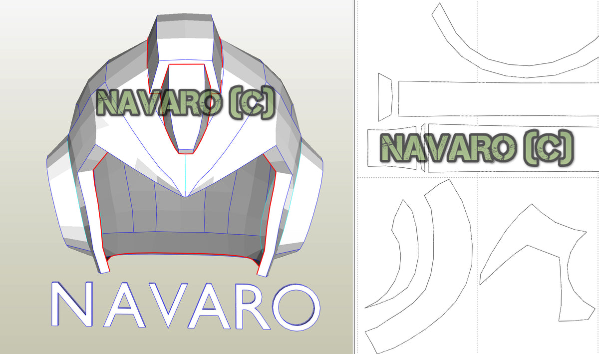MEGA MAN Helmet Template | Mega Man Pepakura – NAVARO