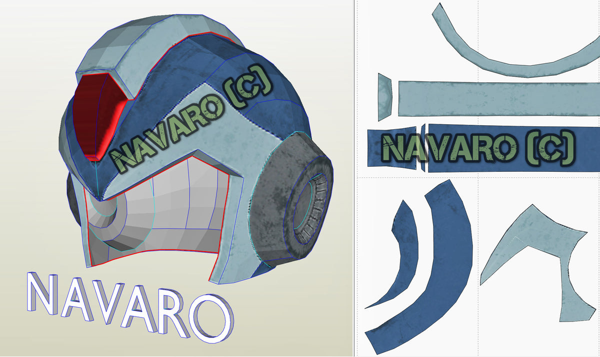 MEGA MAN Helmet Template | Mega Man Pepakura – NAVARO