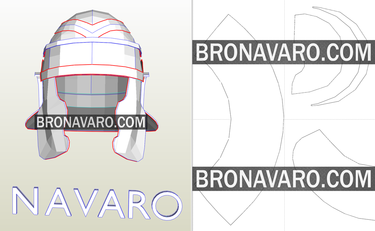 ROMAN HELMET Printable Template PDF / PDO - Roman Imperial Helmet ...