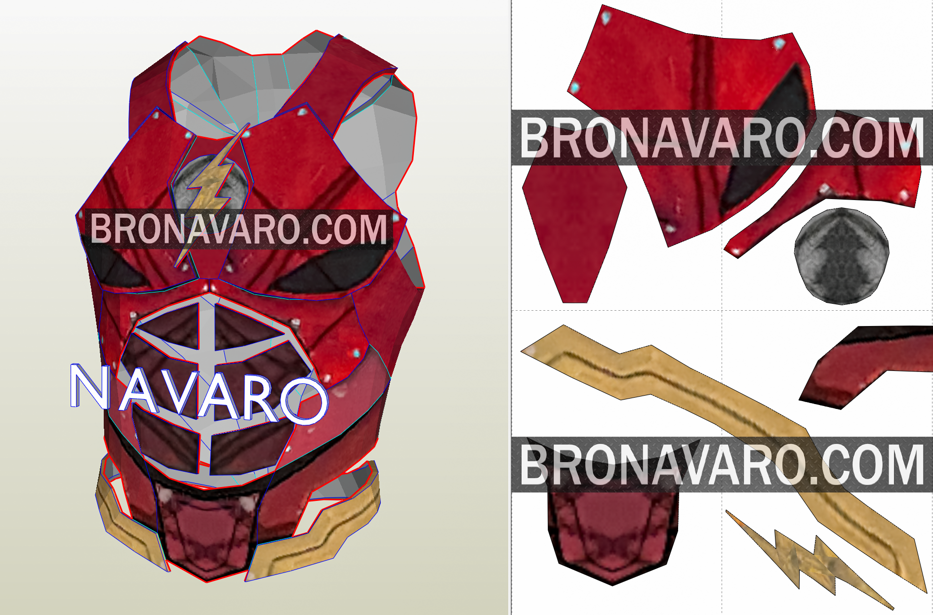 FLASH Armor Template - Flash Justice League Pepakura – NAVARO