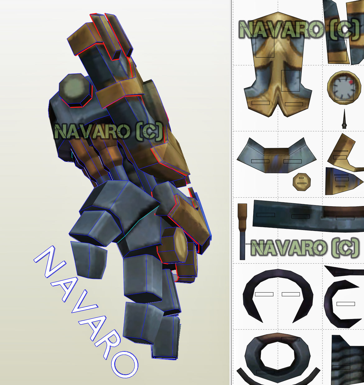 League of Legends Cosplay Vi Gauntlet Template | Arcane Vi Pepakura ...